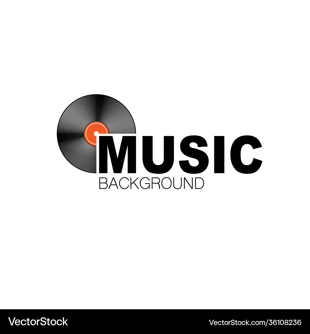 Vinyl record symbol company Royalty Free Vector Image