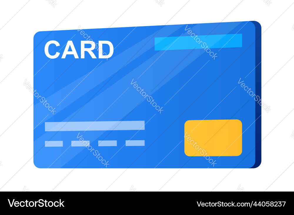 Bank card - modern flat design style single Vector Image