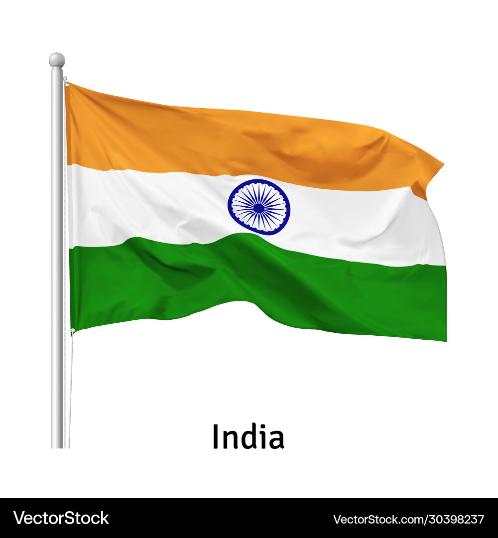 Flag republic india Royalty Free Vector Image - VectorStock