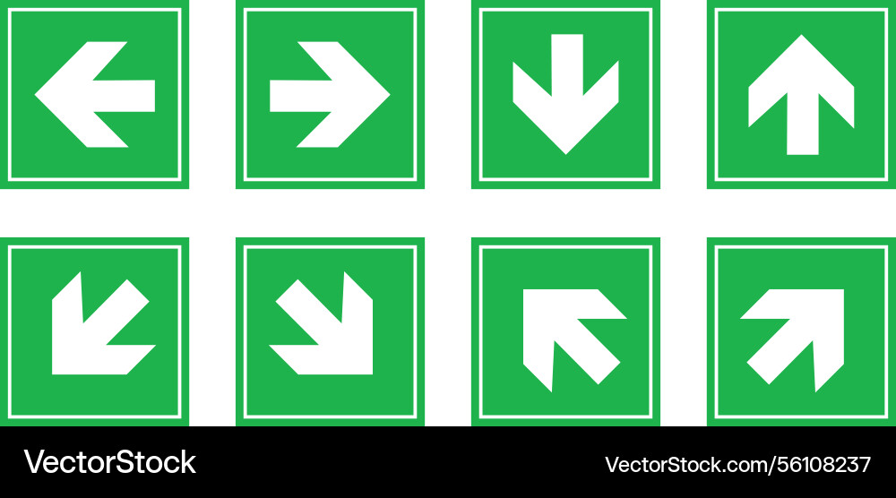 Green Road Exit Sign - Traffic Symbol Royalty Free Vector