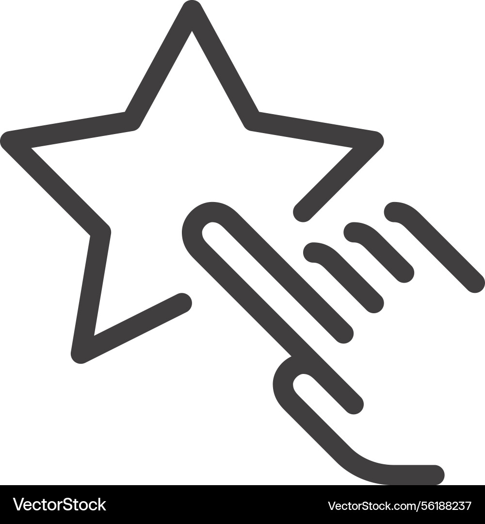 Leave review flat line web icon concept Royalty Free Vector