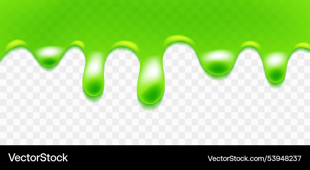 Realistic green sticky slime Royalty Free Vector Image