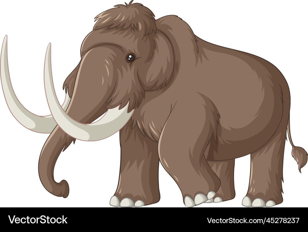 Woolly mammoth extinct animal Royalty Free Vector Image