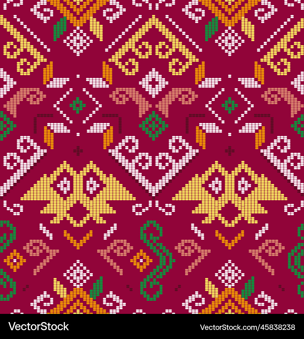 Filipino folk yakan cloth seamless pattern Vector Image