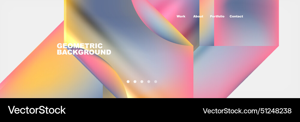 Glassmorphism geometric abstract background Vector Image