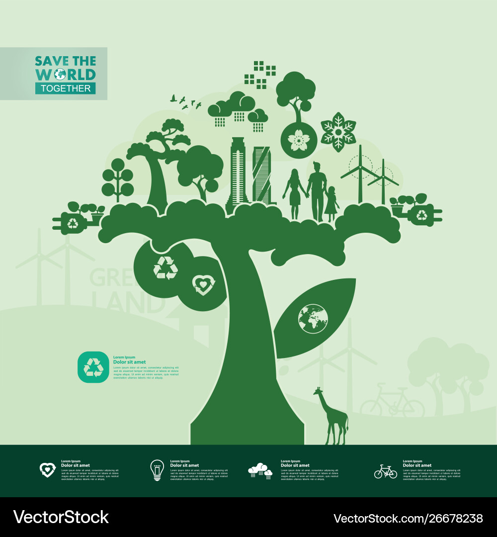 Green ecology Royalty Free Vector Image - VectorStock