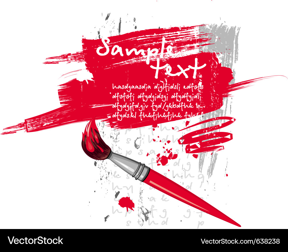 Red brush Royalty Free Vector Image - VectorStock