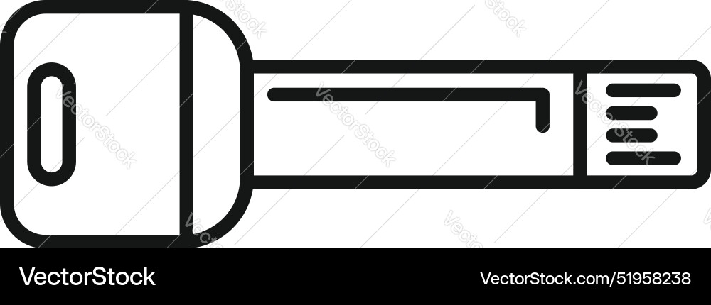 Simple black outline car key icon showing security