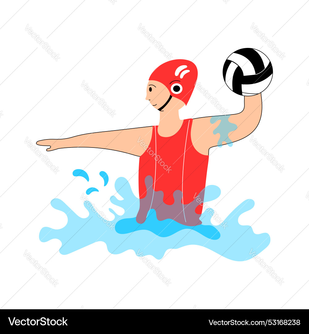 Water polo Royalty Free Vector Image - VectorStock