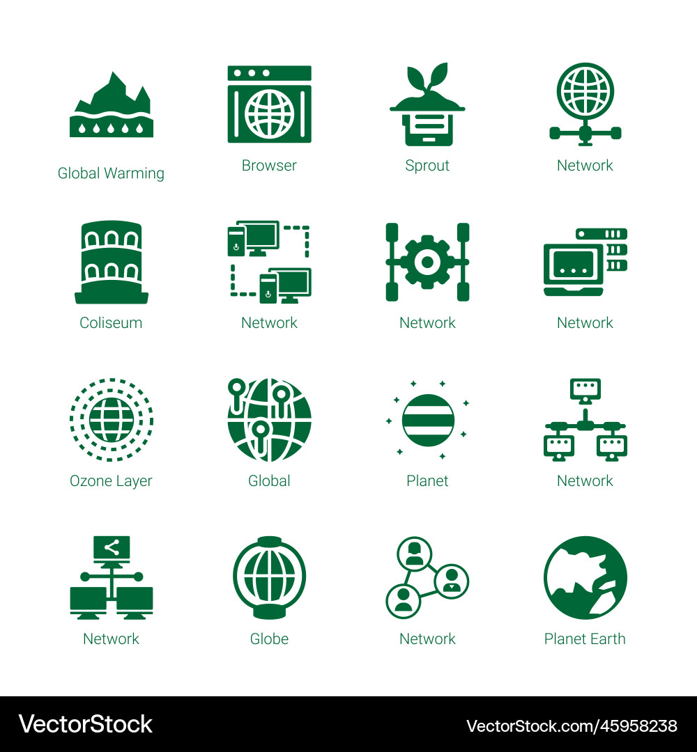 World icons Royalty Free Vector Image - VectorStock