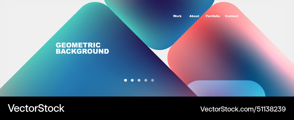 A blue and red geometric background with triangles