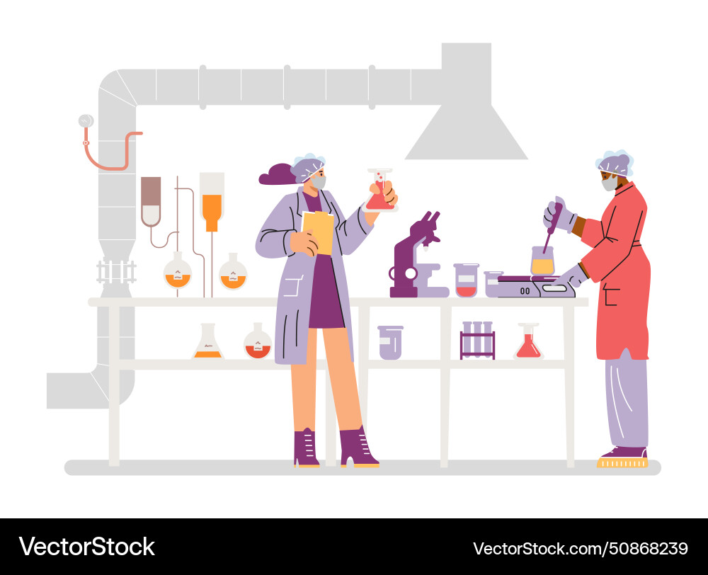 A cosmetic laboratory Royalty Free Vector Image