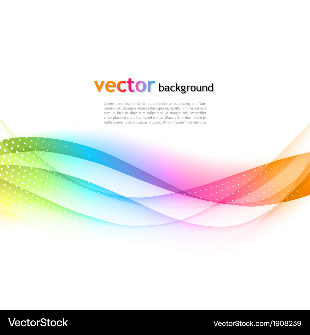 Abstract Wavy Background - Colorful Waves Vector Image