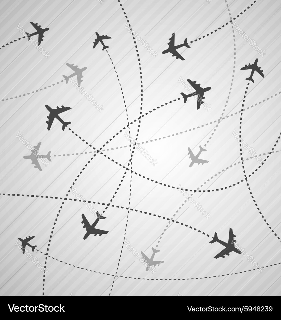 Airplane Background with Stripes Royalty Free Vector Image