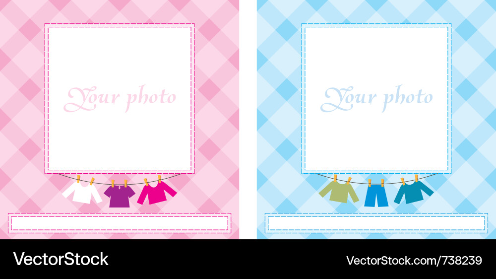 Baby photo frame Royalty Free Vector Image - VectorStock