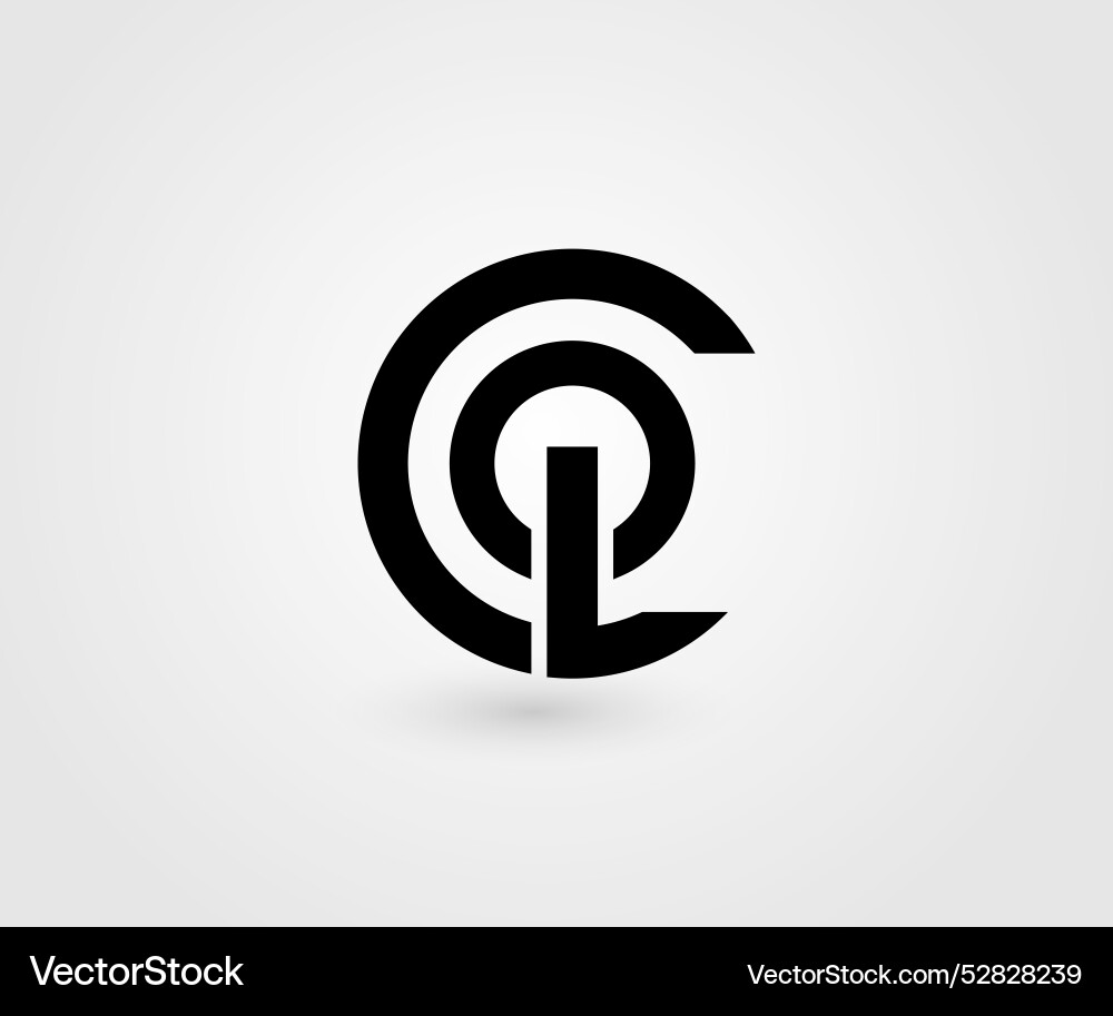 Ccl letter logo designs template Royalty Free Vector Image