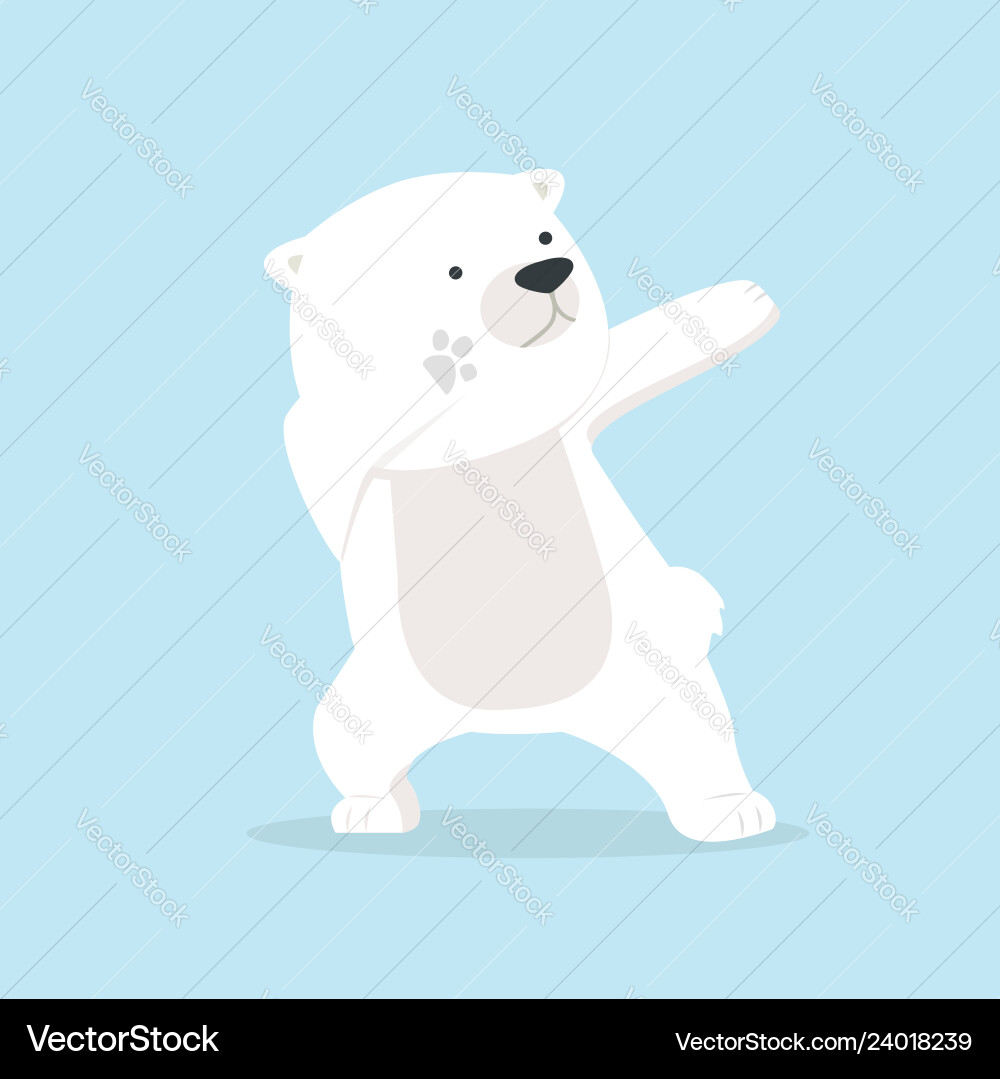 Cute Polar Bear Dabbing Royalty Free Vector Image