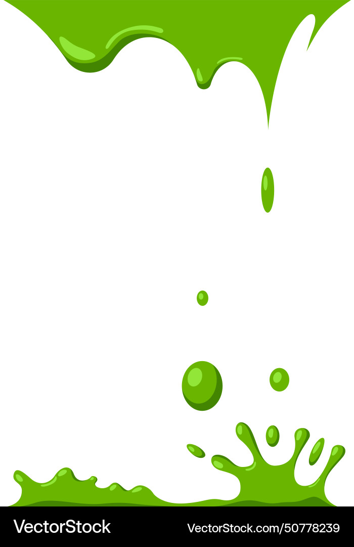 Dropping slime with decorative splash artistic Vector Image