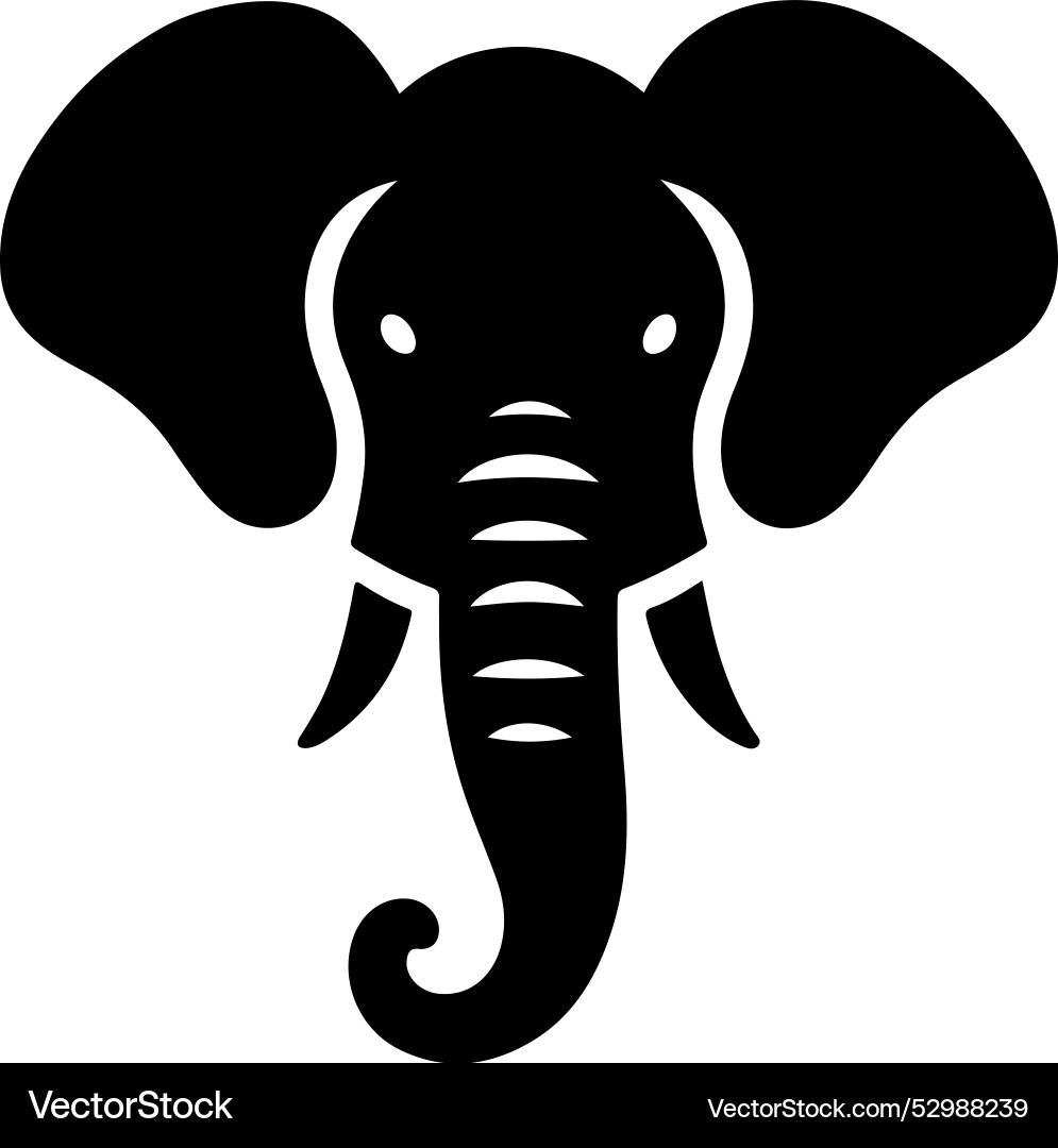 Elephant head Royalty Free Vector Image - VectorStock