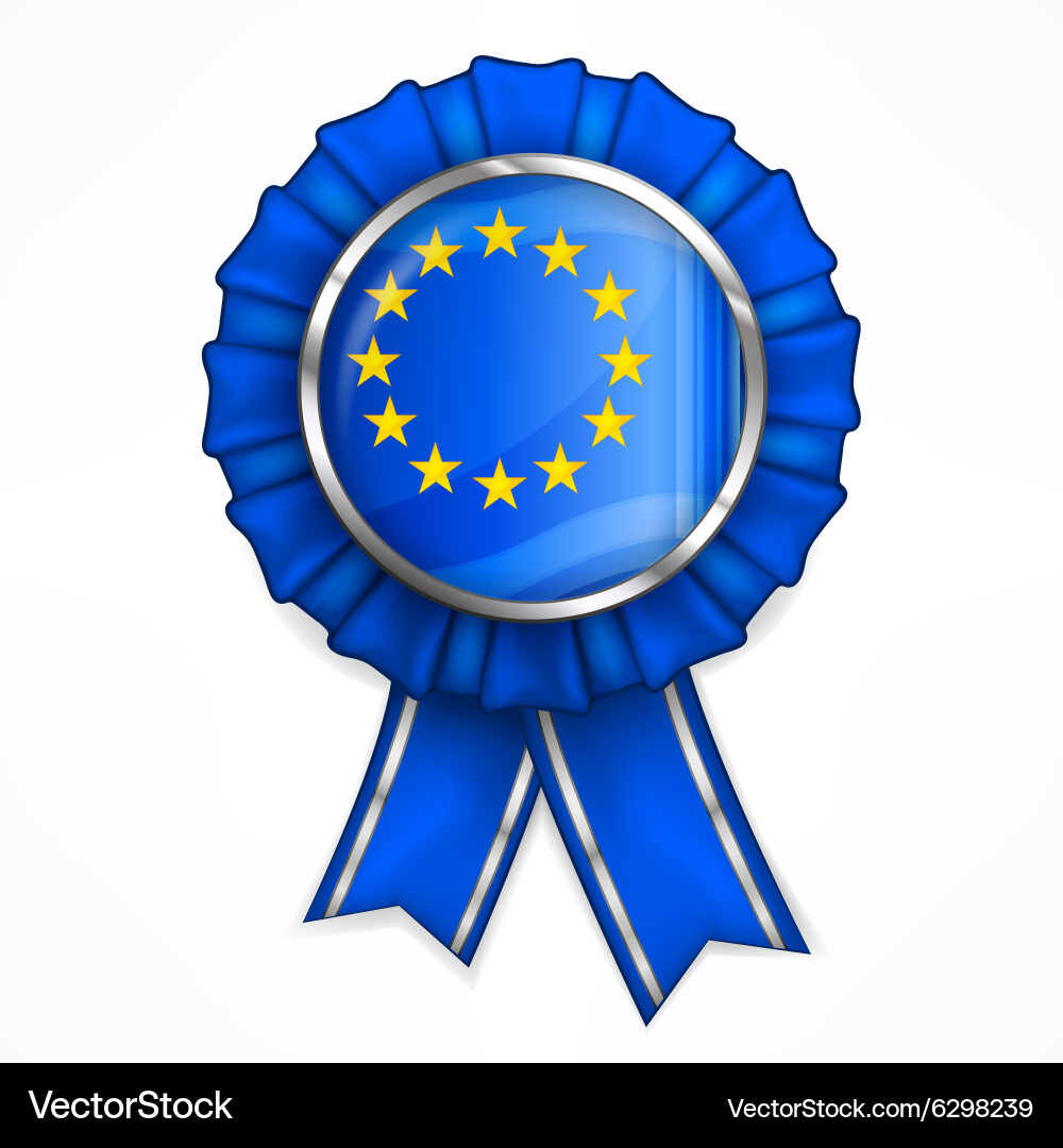 European award ribbon Royalty Free Vector Image