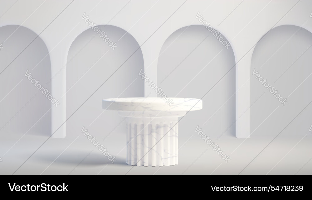 Marble column with fluted shaft Royalty Free Vector Image