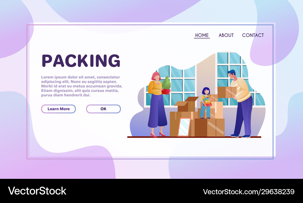 Moving and relocation set cartoon Royalty Free Vector Image