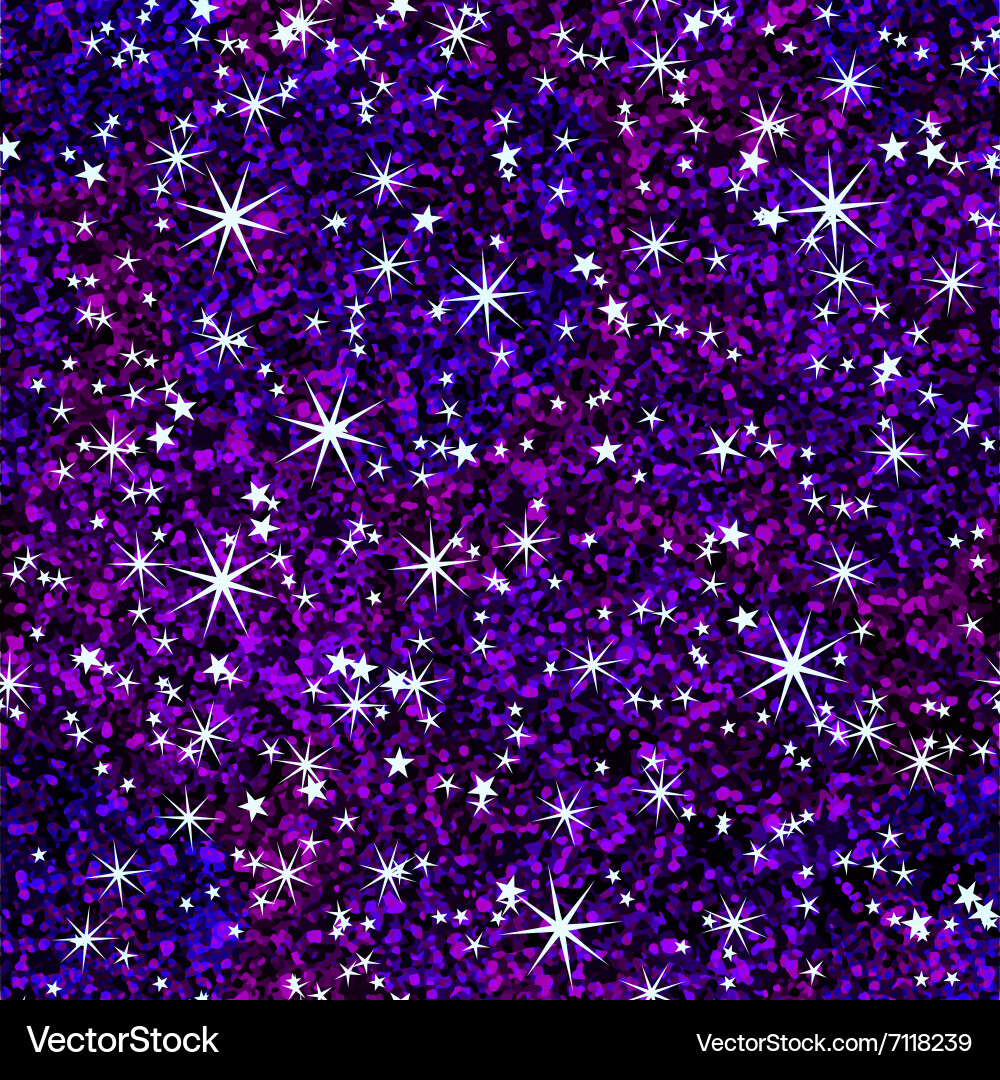 Night sky seamless pattern with bright stars Vector Image