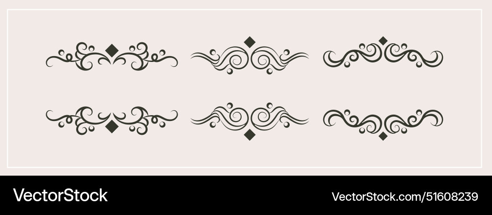 Ornamental elements collection Royalty Free Vector Image