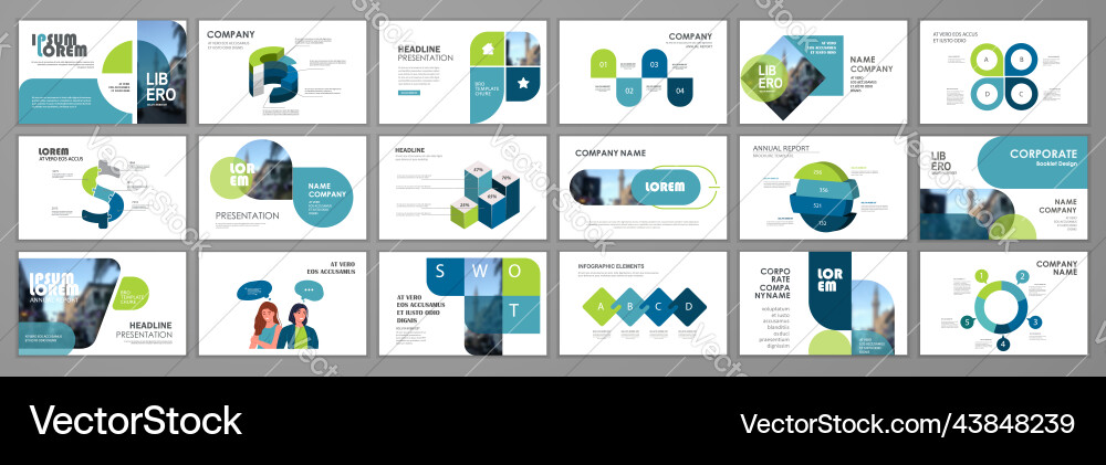 Presentation flyer set Royalty Free Vector Image