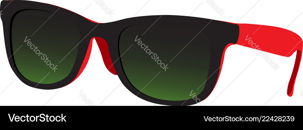 Red sunglasses Royalty Free Vector Image - VectorStock