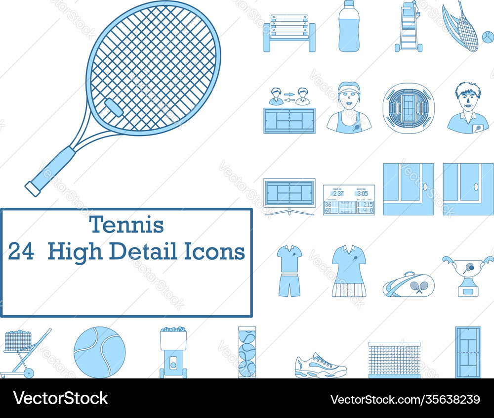 Tennis icon set Royalty Free Vector Image - VectorStock