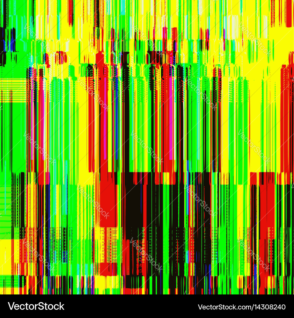 Colorful glitch art background Royalty Free Vector Image