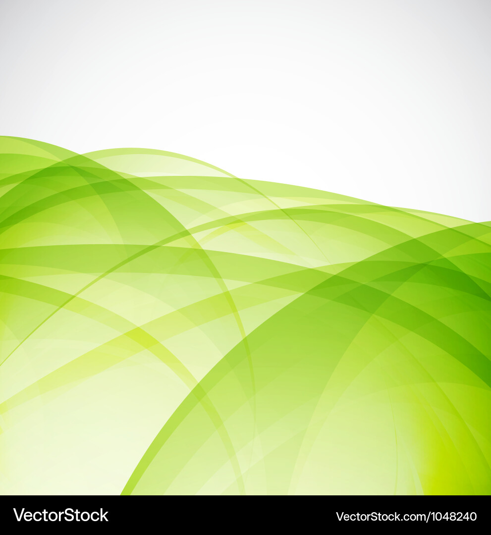 Dynamic Green Waves Royalty Free Vector Image - VectorStock