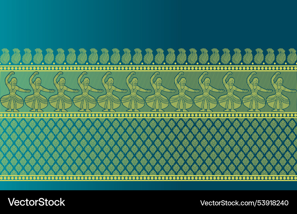 Indian ethnic sari design which is originated Vector Image