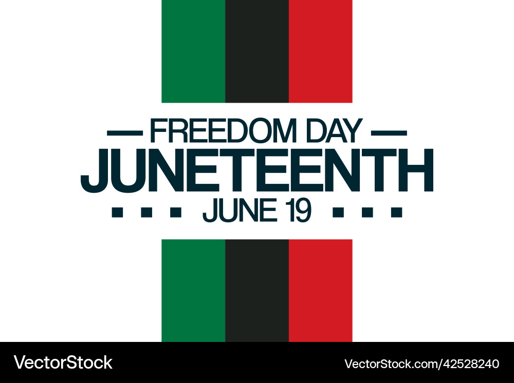 Juneteenth june 19 freedom day Royalty Free Vector Image