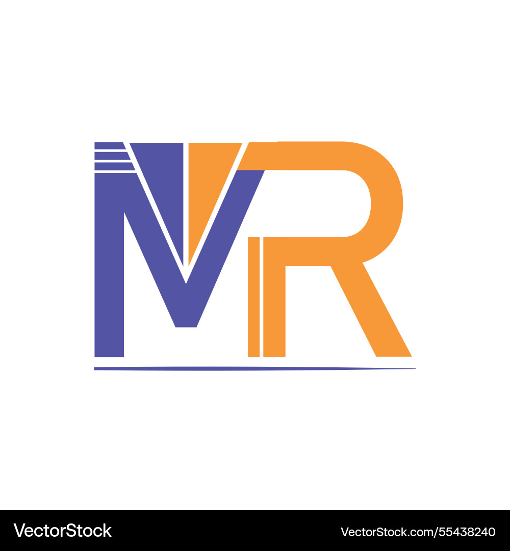 Mr letter logo concept design Royalty Free Vector Image
