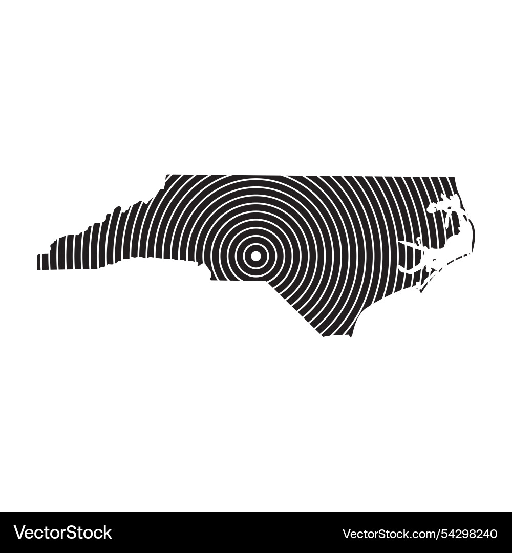 North carolina state map Royalty Free Vector Image
