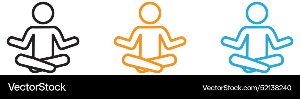 Relaxation logo set collection for web app ui Vector Image