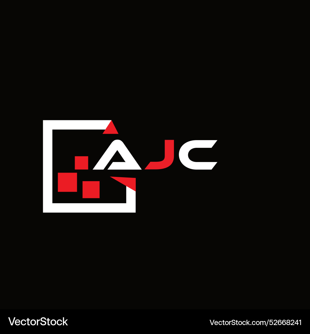 Ajc creative minimalist letter logo unique Vector Image