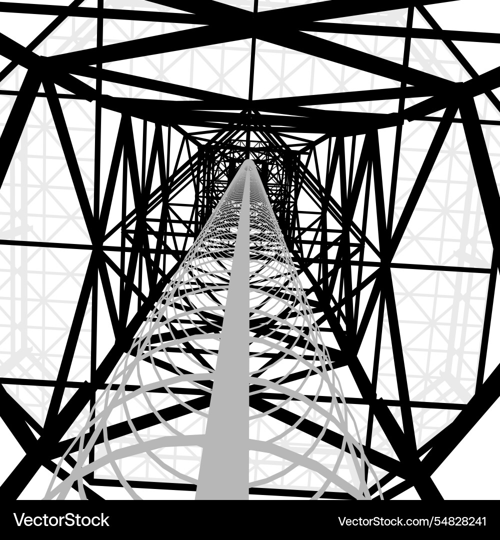 Antenna transmission communication tower Vector Image