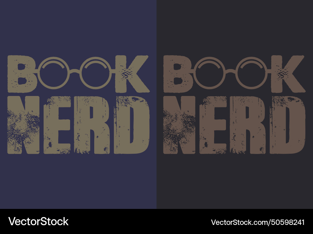 Book nerd Royalty Free Vector Image - VectorStock