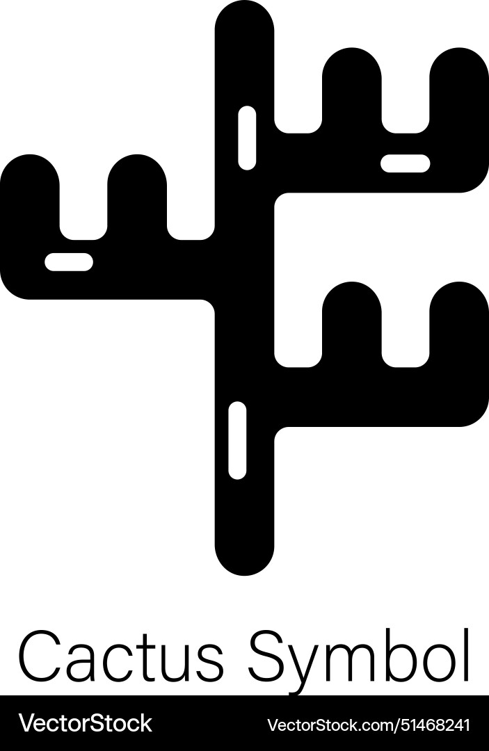 Cactus symbol Royalty Free Vector Image - VectorStock