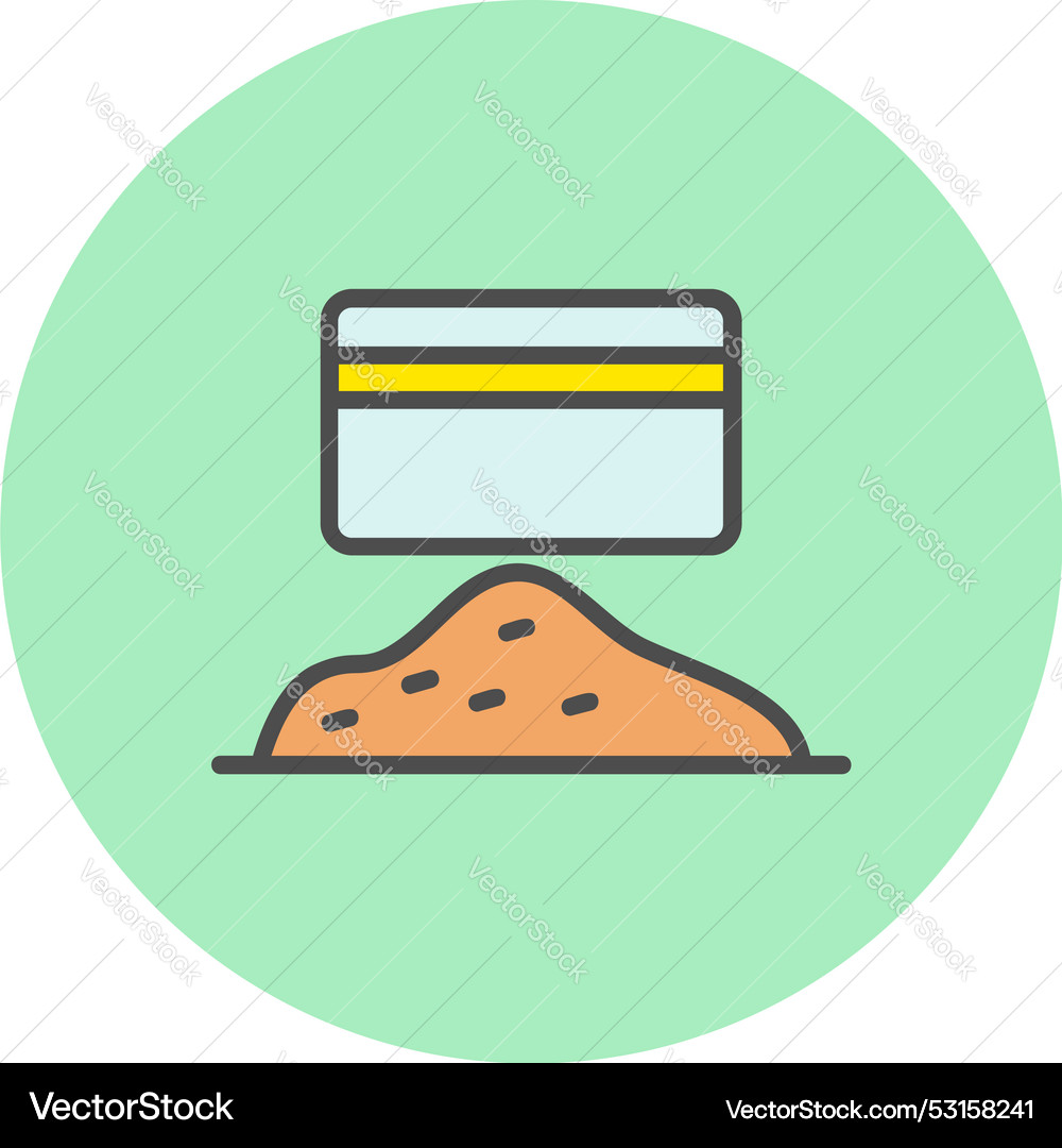 Cocaine line filled circle icon Royalty Free Vector Image