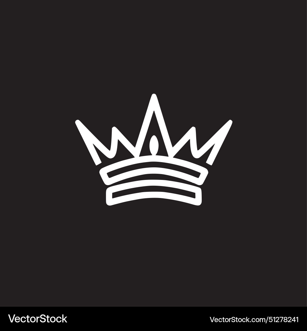 Crown - minimalist and simple silhouette Vector Image