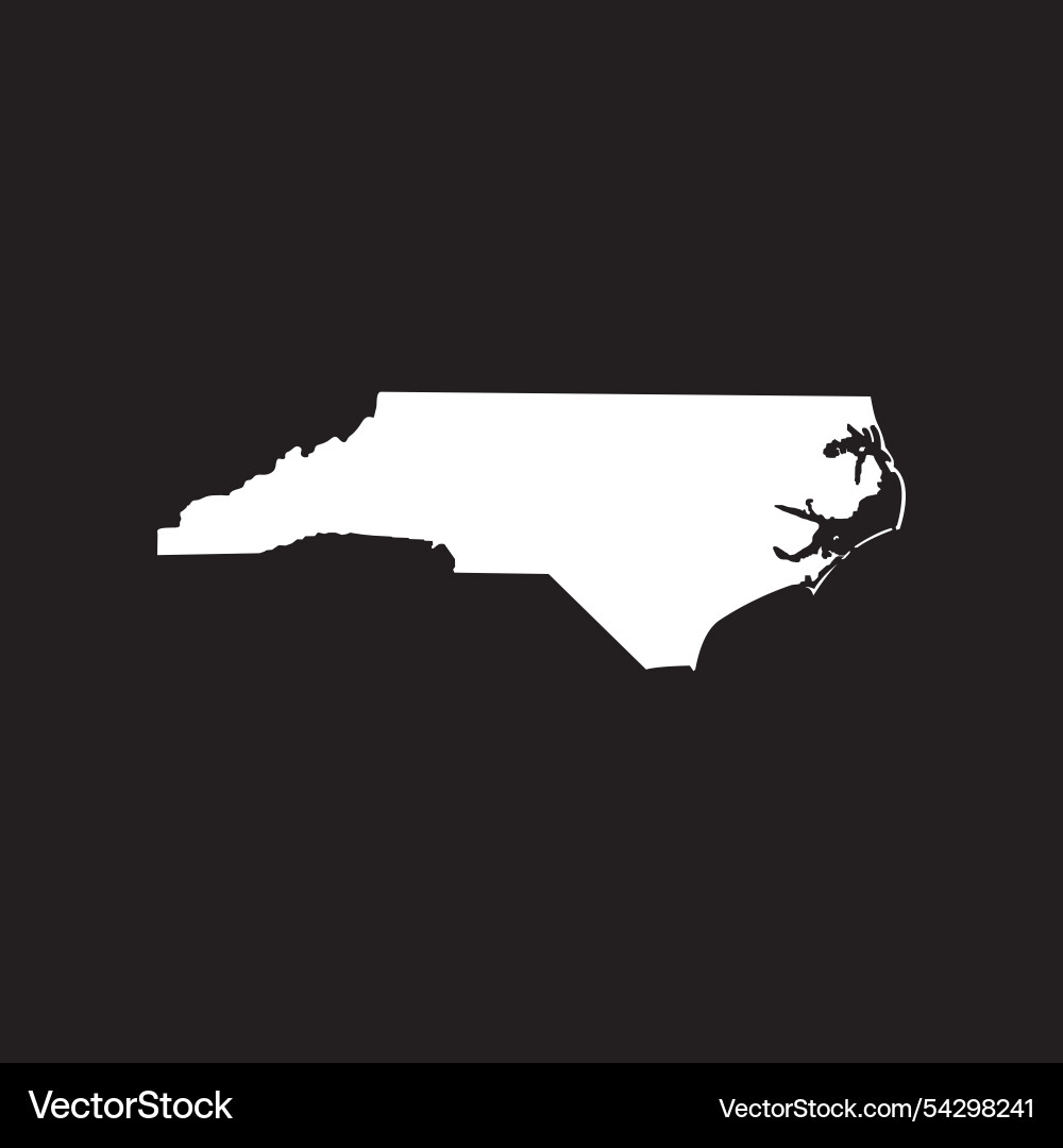 North carolina state map Royalty Free Vector Image