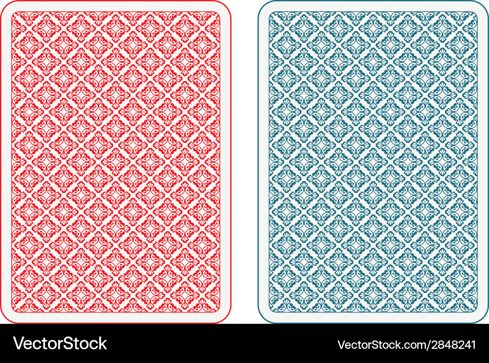Playing cards back alfa Royalty Free Vector Image