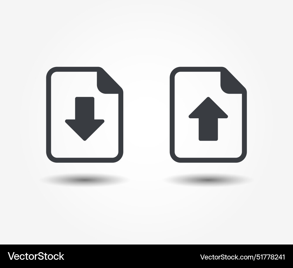 Upload and download file icon Royalty Free Vector Image
