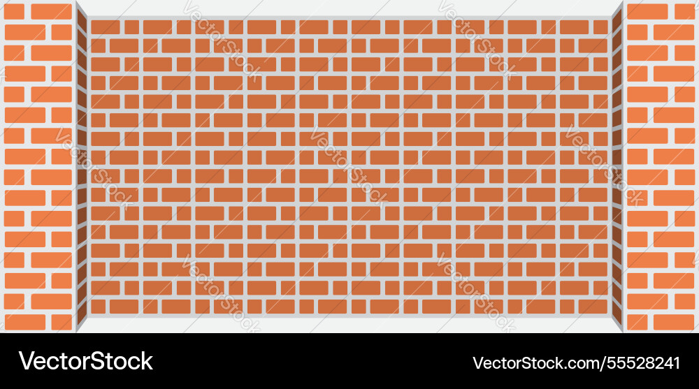 Wall red brick pastel color for background Vector Image