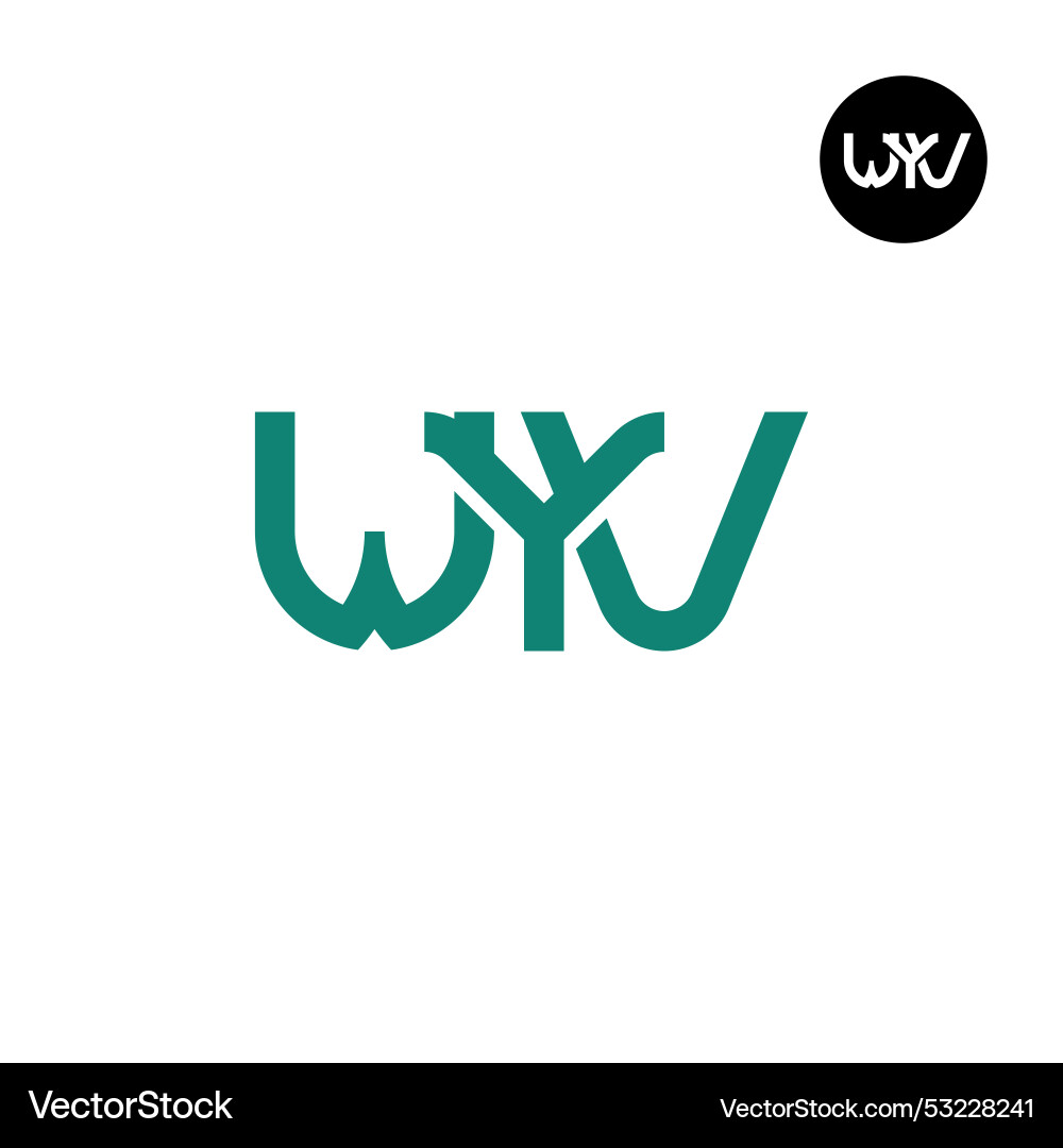Wyv logo letter monogram design Royalty Free Vector Image