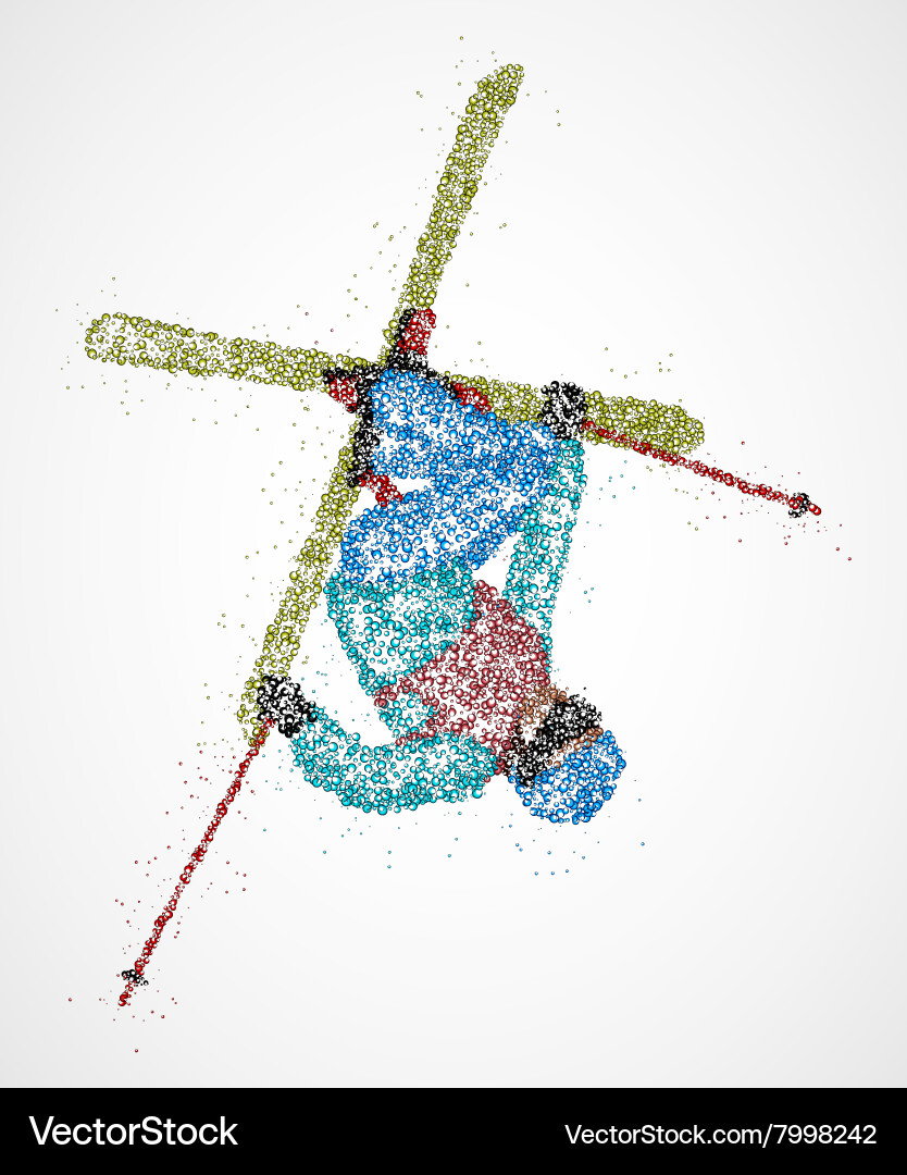 Abstract skier freestyle Royalty Free Vector Image